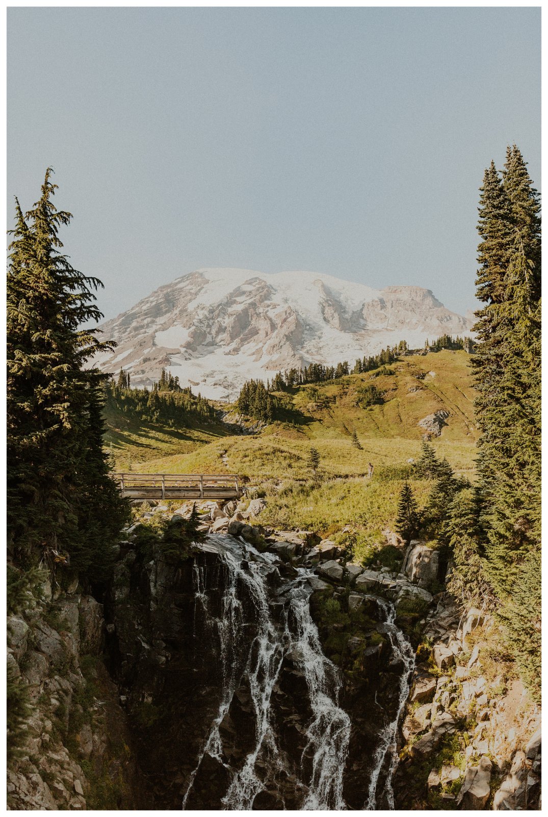 Dreamy Mount Rainier Wildflower Elopement at Myrtle Falls